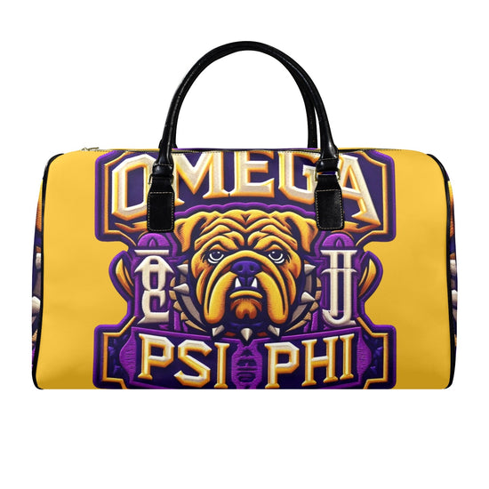 Omega Psi Phi Leather Travel Bag - Large – Urban Luxxe Kollection